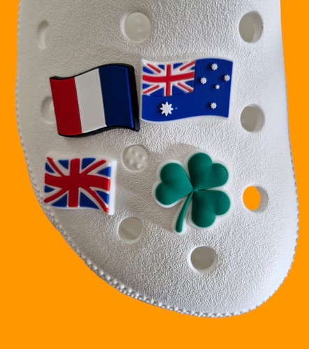 Shoe Charms For Crocs - Jibbits FLAGS COUNTRIES EMBLEMS FLAGS - LUCKY ...