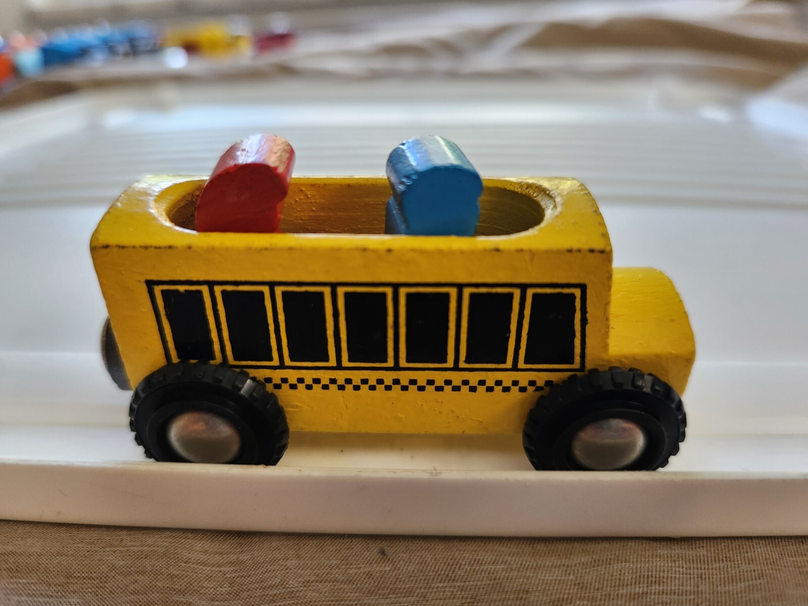 Brio Yellow Wooden Train School Bus | eBay