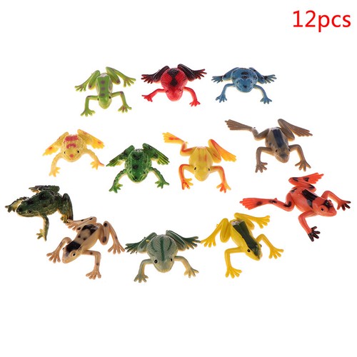 12pcs frogs model action toy figures learning education toys for ...
