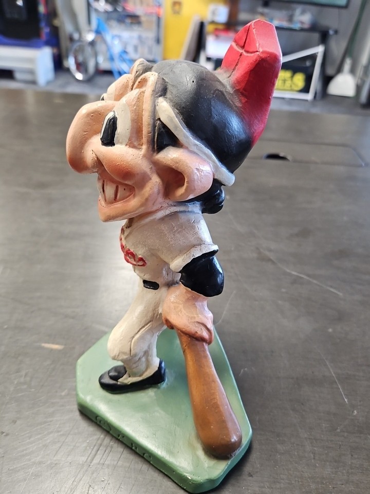 1947 Mazzolini 8” Chalkware Statue Cleveland Indians Chief Wahoo - 👀 ...