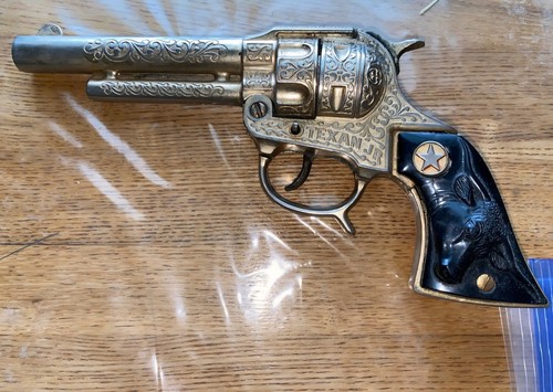 Vintage 1950 Heavy Cast Iron HUBLEY “Texan” Cap Gun Toy Pistol - Cowboy ...
