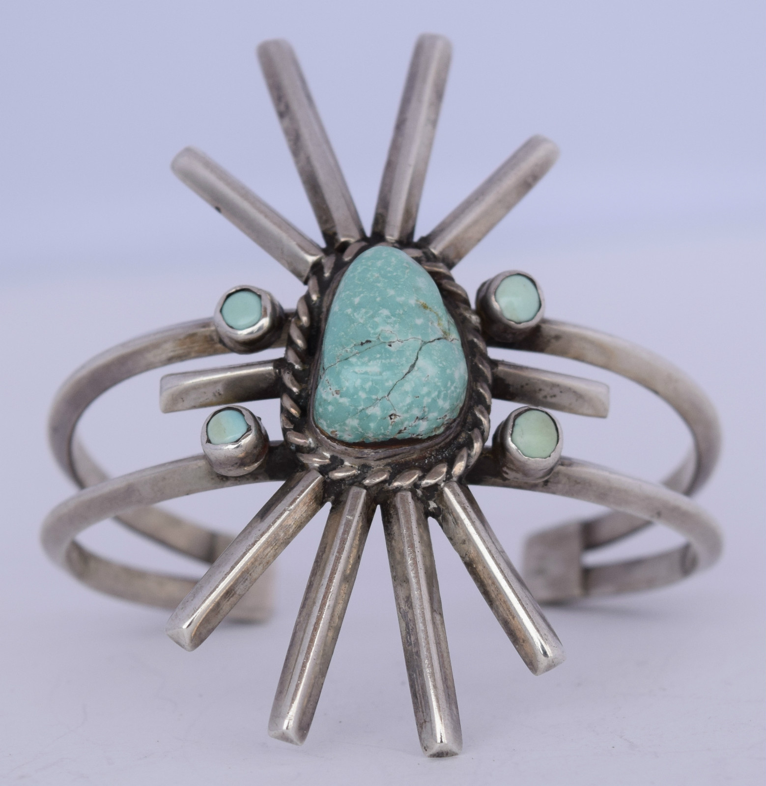 Vintage Hopi big Native American sterling silver & Turquoise MARVIN ...
