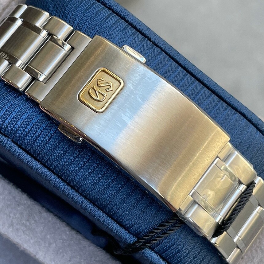 Grand Seiko GMT Automatic Spring Drive 18k & Steel Blue Dial & Bezel ...