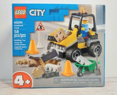 LEGO CITY: Roadwork Truck (60284) Building Toy 58 Pcs Sealed Minor ...