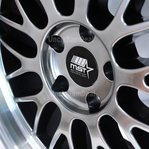 STAGGERED 5x114.3 19x8.5 19x9.5 +35 MST LEMAN HYPER BLACK MESH SILVER ...