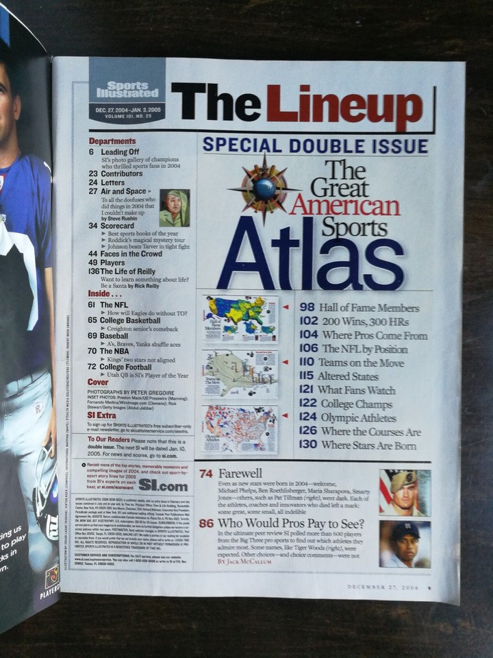 Sports Illustrated January 3, 2005 Shaquille O'Neal American Sports ...