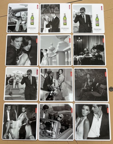 PERONI Beer Advertising Signs set of 12 / similar to coasters | eBay