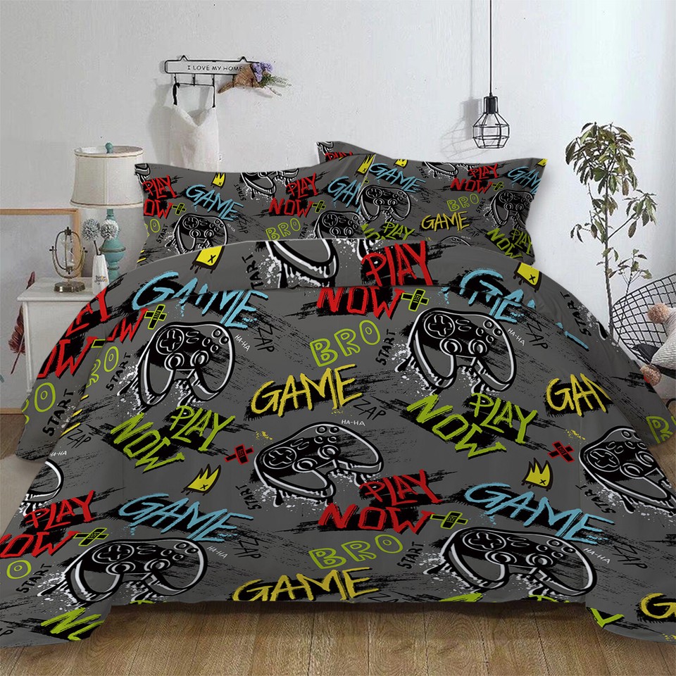 Gamer Game Playstation Duvet Cover Bedding Set Single Double King ...