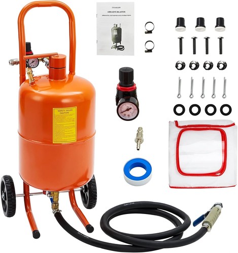 5/20 Gallon Portable Air Sand Blaster Abrasive Sand Kit w/4 Ceramic ...