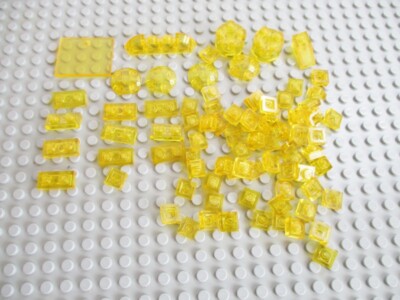 LEGO TRANS YELLOW 80 pieces small parts MISC PIECES | eBay