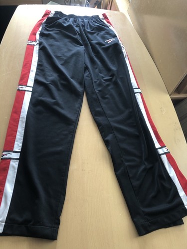 Vintage Reebok Tracksuit Bottoms 90s Retro Black Mens Medium | eBay