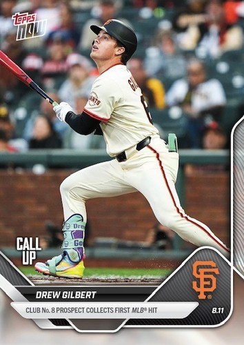 2025 TOPPS NOW MLB CALL-UP CARD SAN FRANCISCO GIANTS DREW GILBERT #550 ...