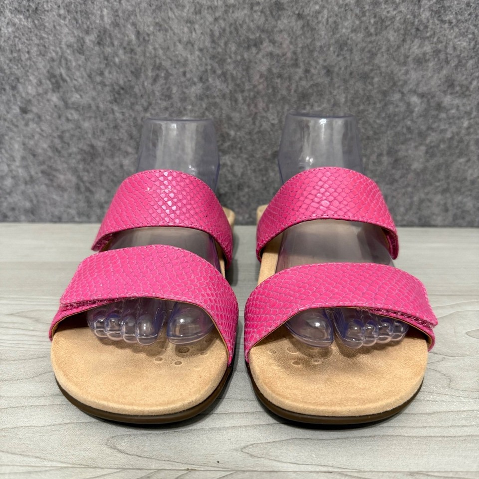 Vionic Randi Women's Pink Lizard Embossed Slide Orthotic Sandals Size 7 ...