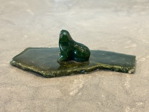 Genuine Jade And Stone Seal Hand Carved In Alaska Signed | eBay