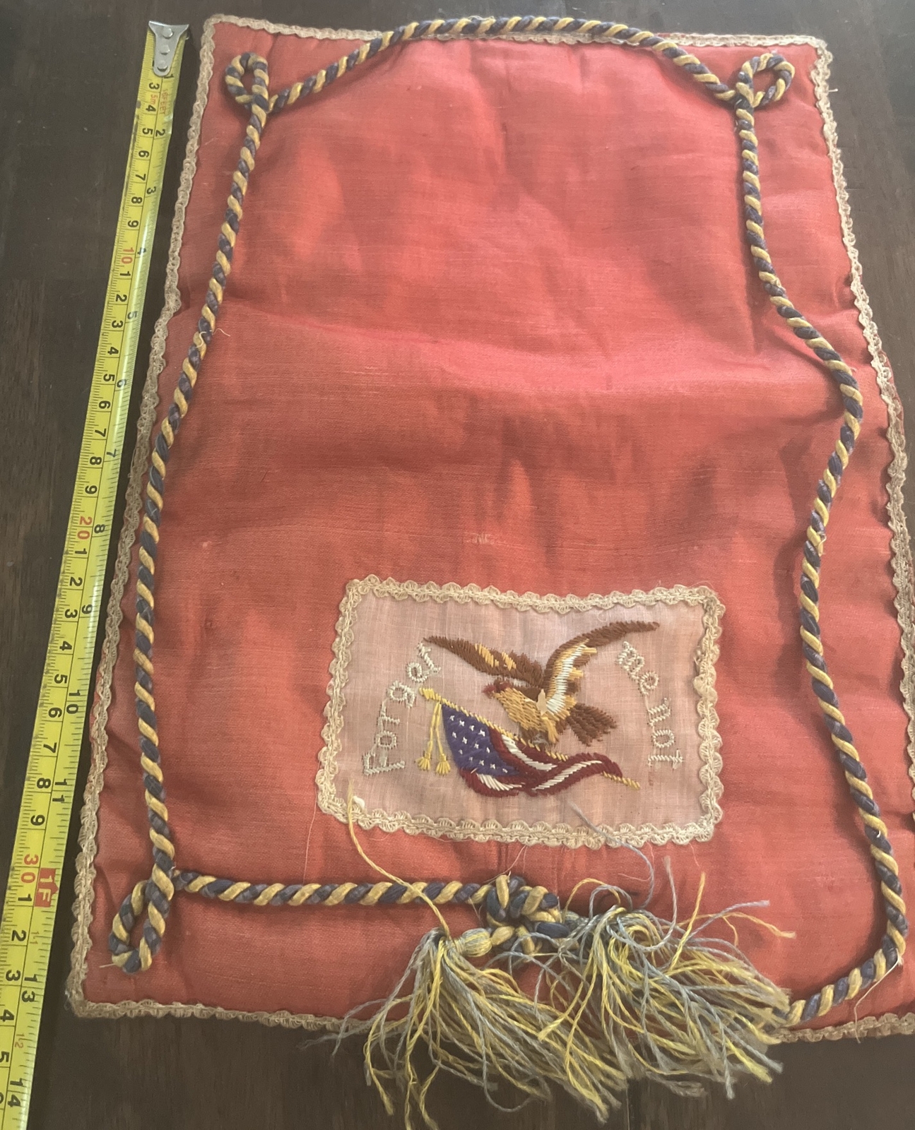 Antique Keepsake Pouch. Forget Me Not. Eagle With Ame… - Gem