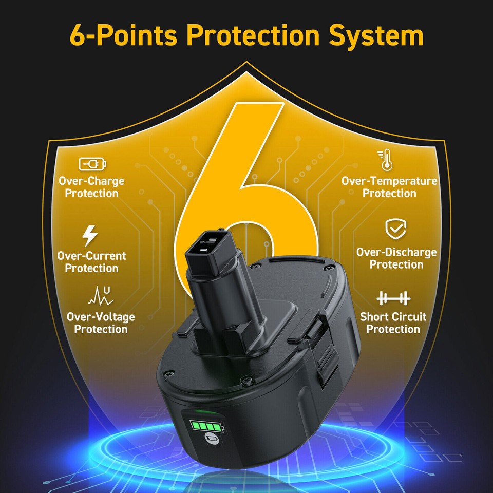 6.0Ah For DeWalt 18V 18 Volt XRP Battery DC9096-2 DC9098 DC9099 DW9095 ...
