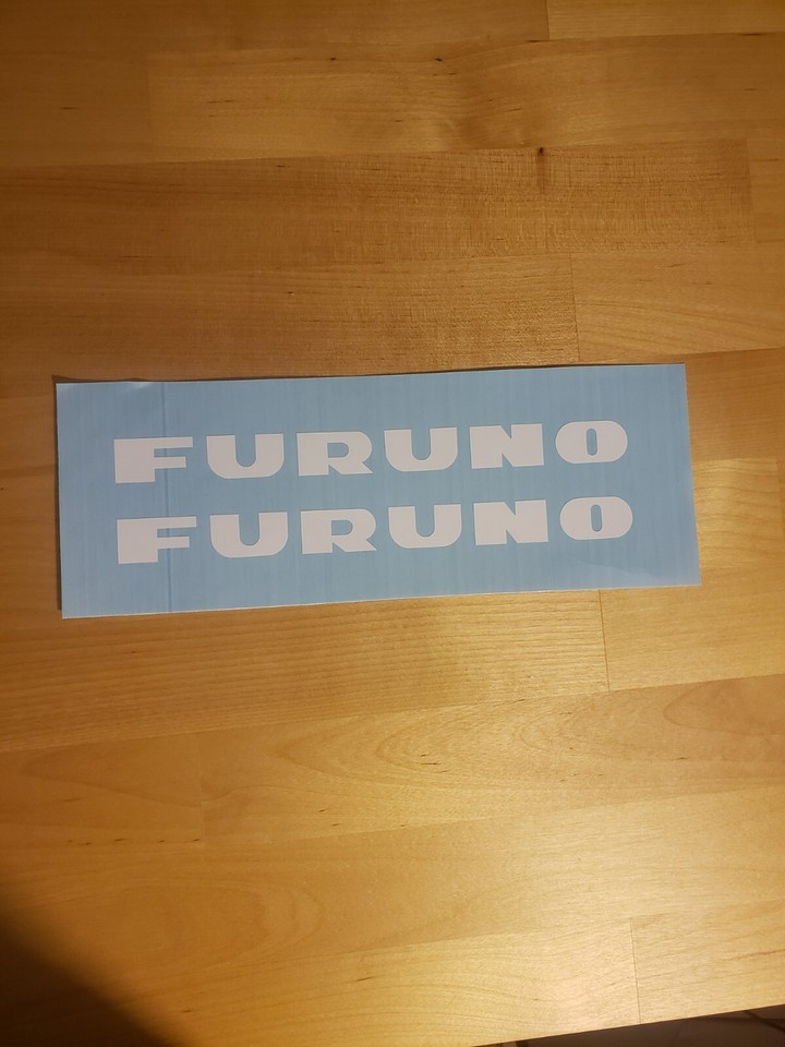 FURUNO BOAT RADAR WHITE Decals 17X1.5" Replacement Stickers - Set Of 2 ...