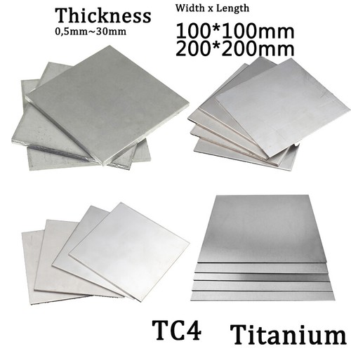 TC4 Pure Titanium Metal Plate Sheet Foil Thick 0.5-6mm Metalworking ...