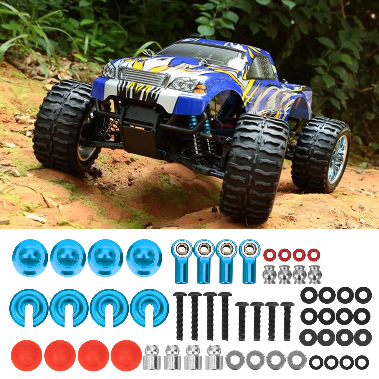 TOH Aluminum Alloy Shock Absorbers Cap Retainers Set For HSP/RGT/himoto ...