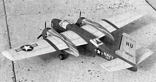 Douglas A-26 Invader Twin Engine 54" RC Model Airplane Printed Plans ...