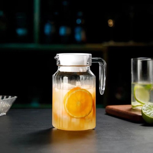 Slim Glass Fridge Jug 750ml Door Jug Easy Pour Non Spill Milk Water ...