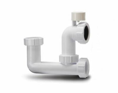 Polypipe 40mm Low Level Bath Trap Anti Syphon Overflow Access 75mm Seal ...