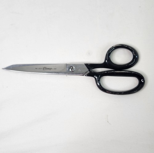 Claus 8" Vintage Scissors 3218 Dressmakers Chrome Black Handle | eBay