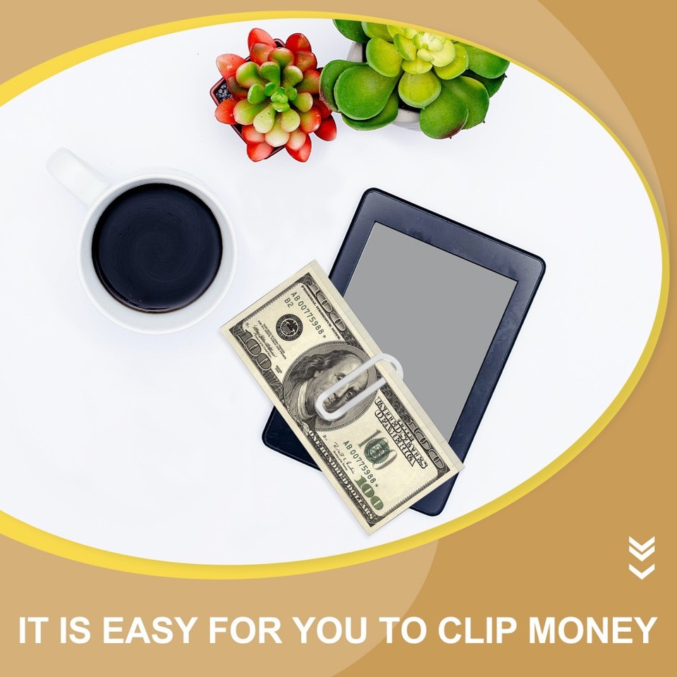 2pcs Women Men Stainless Steel Banknote Clips Money Wallet Clips Paper ...