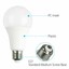 E27 Radar Motion Sensor LED Celling Bulb Light Night Lamp Cool White 7W ...