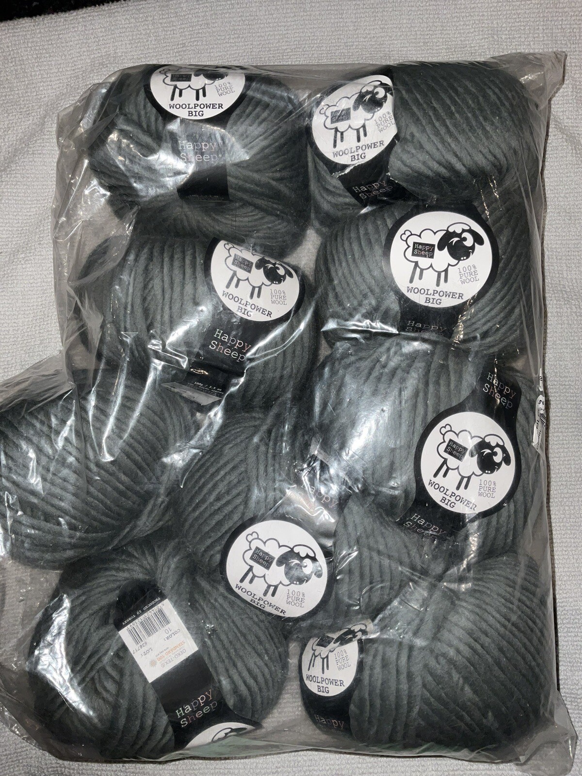 Brand New Happy Sheep Woolpower Big Yarn - Lead Grey - Set Of 10 ...