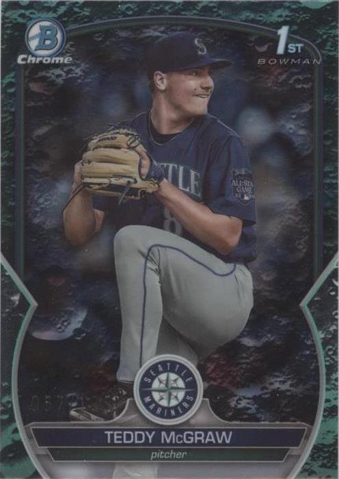2023 Bowman Draft - Chrome Teddy McGraw #BDC-73 Aqua Lunar Crater ...