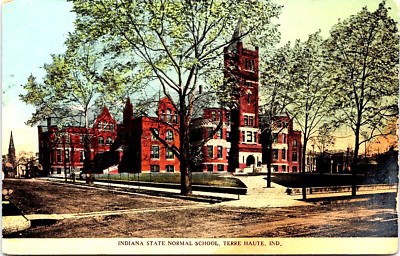 Postcard Terre Haute Indiana Normal School Posted 1913 | eBay