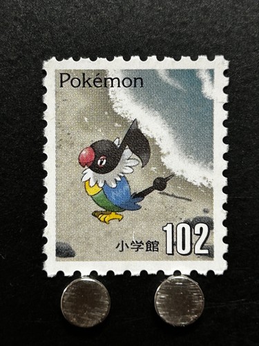 Chatot Pokemon Stamp Shogakukan Japanese Card TCG Nintendo Game Anime ...