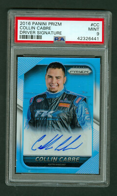 Collin Cabre 2016 Panini Prizm Driver Signature On Card Autograph PSA 9 ...