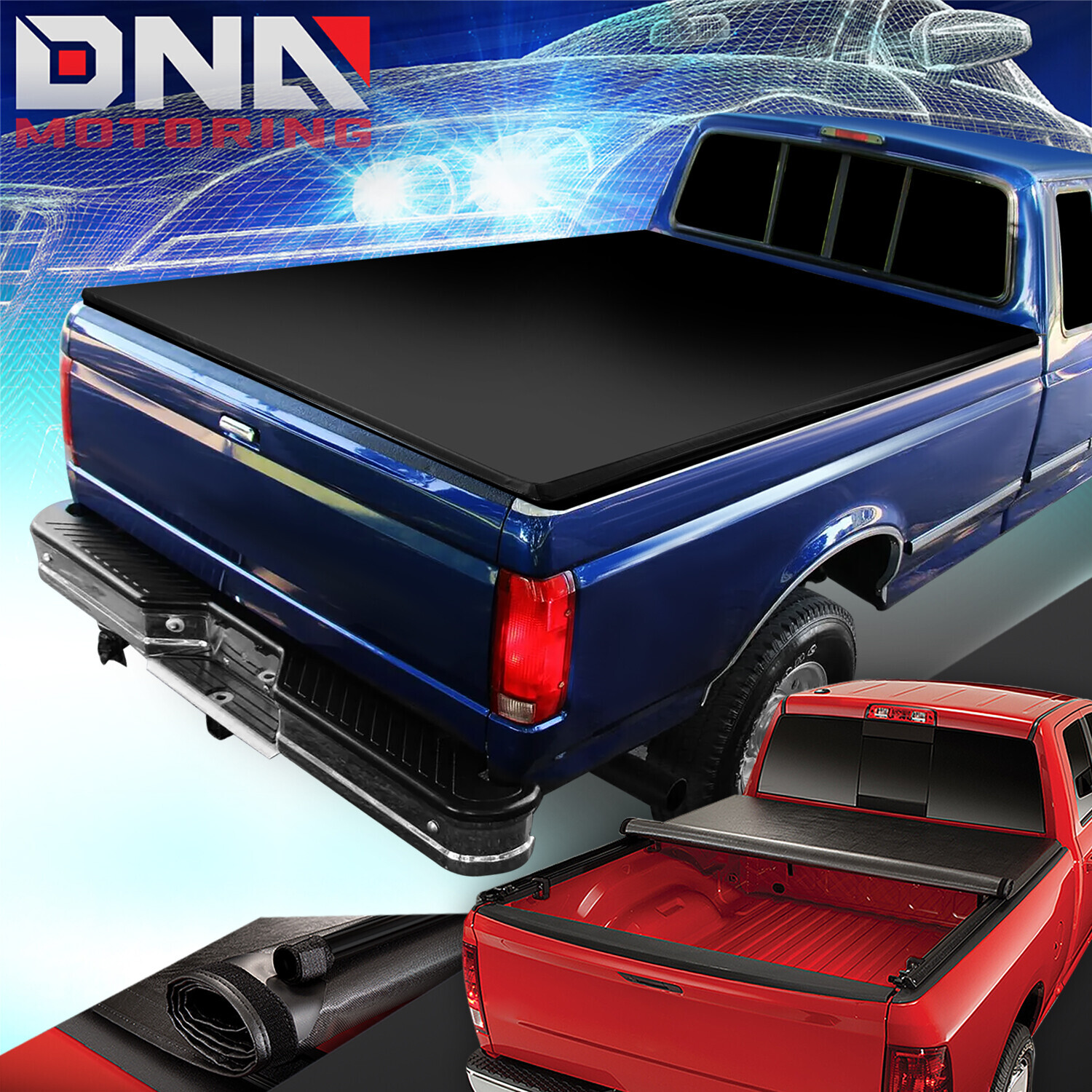 FOR 1973-1998 FORD F150 F250 F350 6.5FT FLEETSIDE BED SOFT ROLL-UP ...