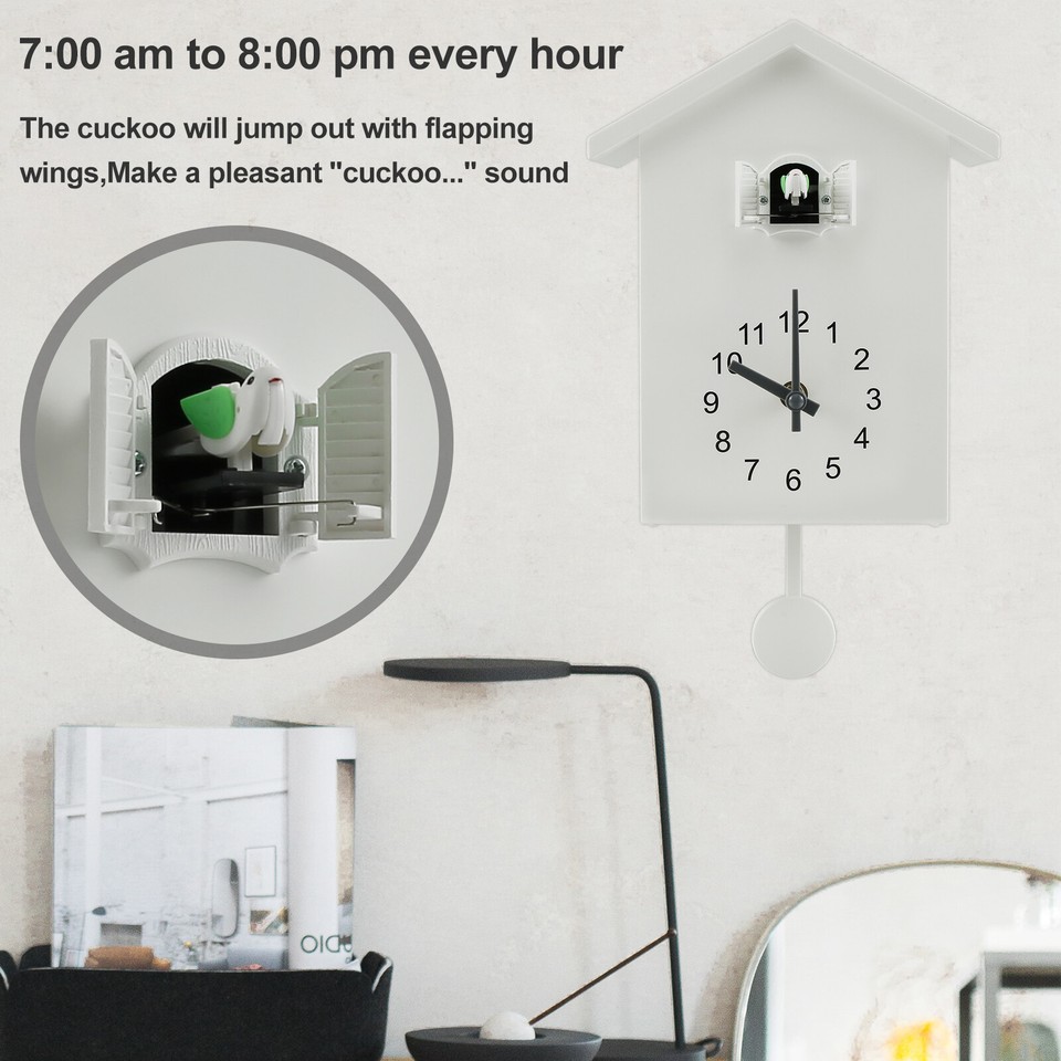 Cuckoo Clock with Chimer Minimalist Cuckoo Sound Clock with Pendulum-~√ ...