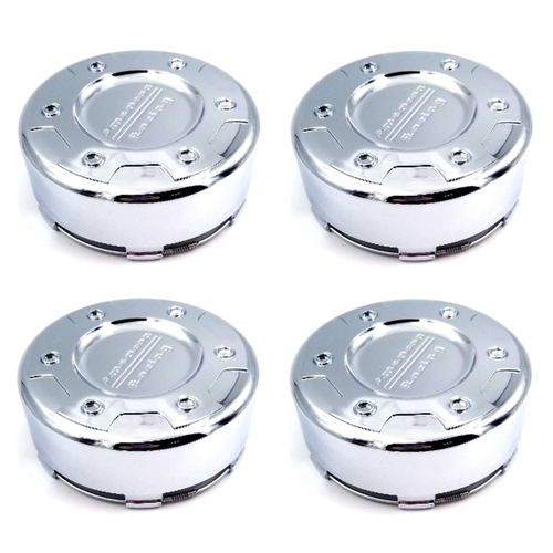 Set of 4 American Racing Chrome Snap In 8Lug Short Center Cap Wolverine ...