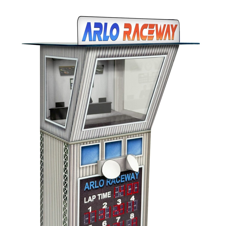 1:64 Scale Slot Car Photo Real Arlo Raceway Tower fits Aurora, AFX ...