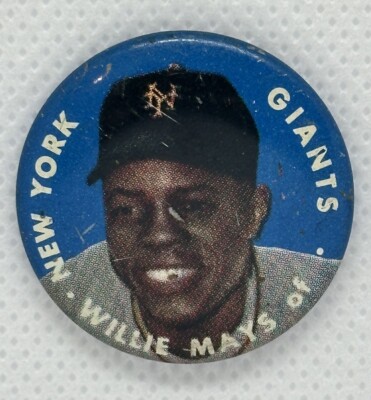 1956 Topps Baseball Pin Pinback Willie Mays New York Giants | eBay
