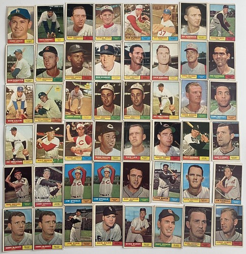 (Lot of 48) 1961 Topps Baseball Cards Bulk Bundle Partial Set Builder ...
