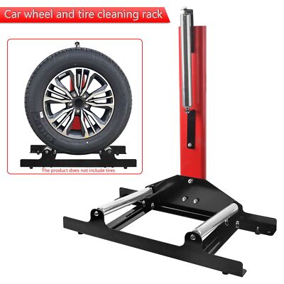 Car Wheel Coating Stand Detailing Roller Rolling Stand Wheel Cleaning ...