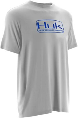 NEW HUK LOGO T-Shirt SIZE SMALL WHITE Fishing Apparel -SPF AND SOFT | eBay