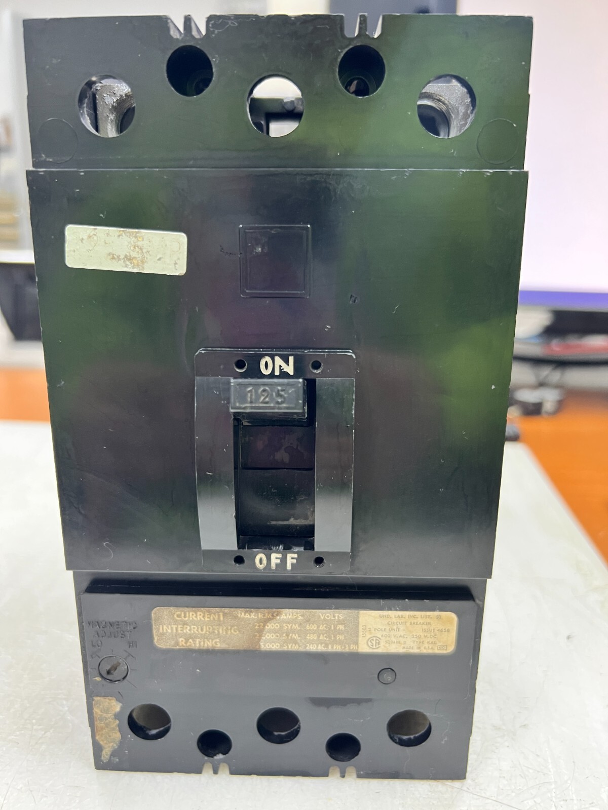 👀 SQUARE D 125 AMP CIRCUIT BREAKER 2 POLE 600 VAC KA-26125 | eBay