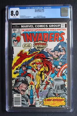 INVADERS #12 Origin 1st SPITFIRE female hero 1977 1st BLUE BULLET ...