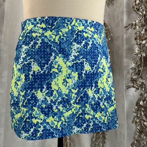 Slazenger XXL Plus Size Golf Skort Blue Yellow Print Pockets Activewear ...