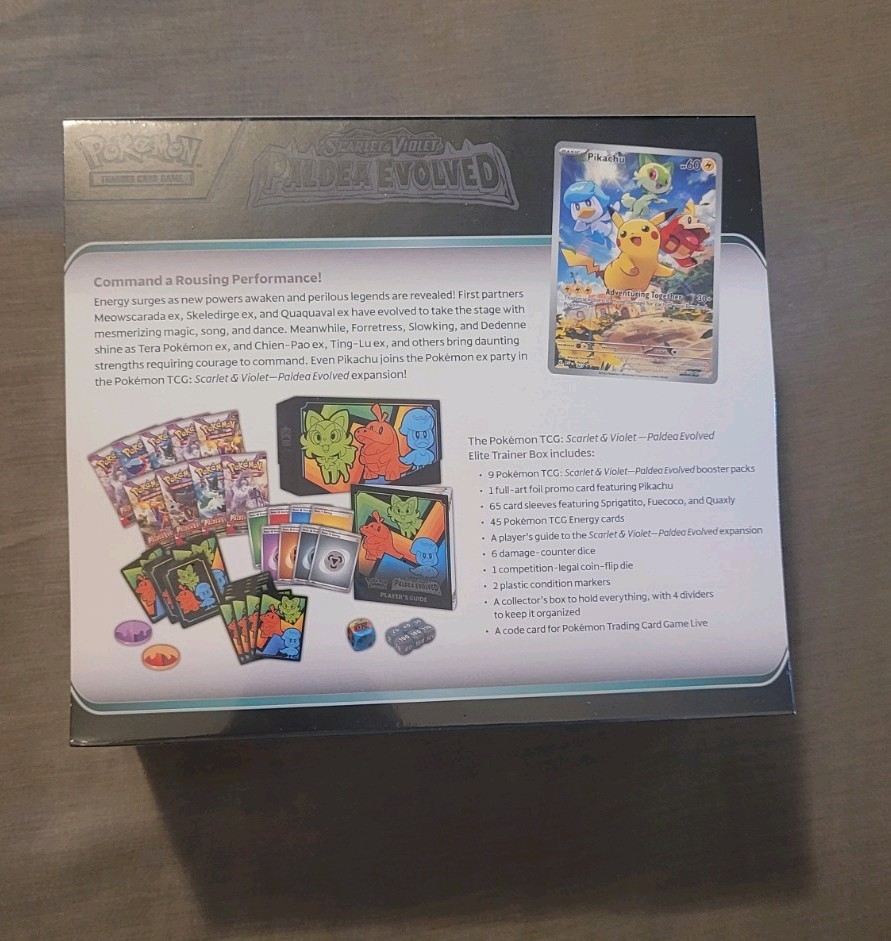 Pokemon TCG Scarlet & Violet Paldea Evolved Elite Trainer Box (ETB ...