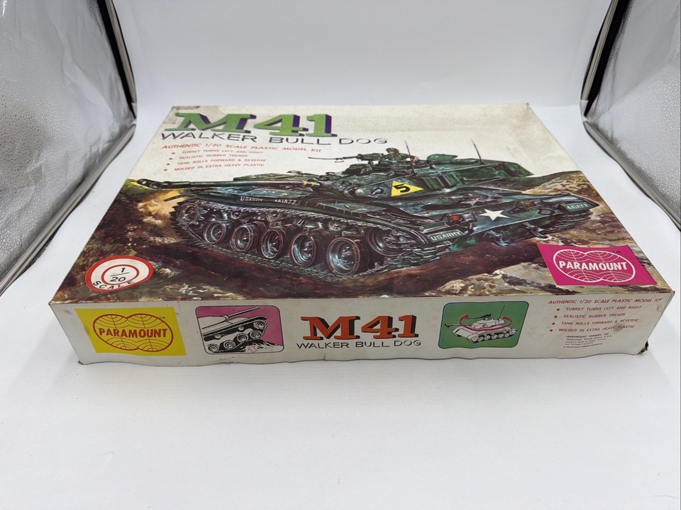 Vintage Paramount 1:20 Model Kit M41 Walker Bulldog Rare HTF in Box | eBay