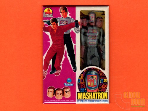 Kenner Six Million Dollar Man Maskatron 2x3" fridge/locker magnet box ...