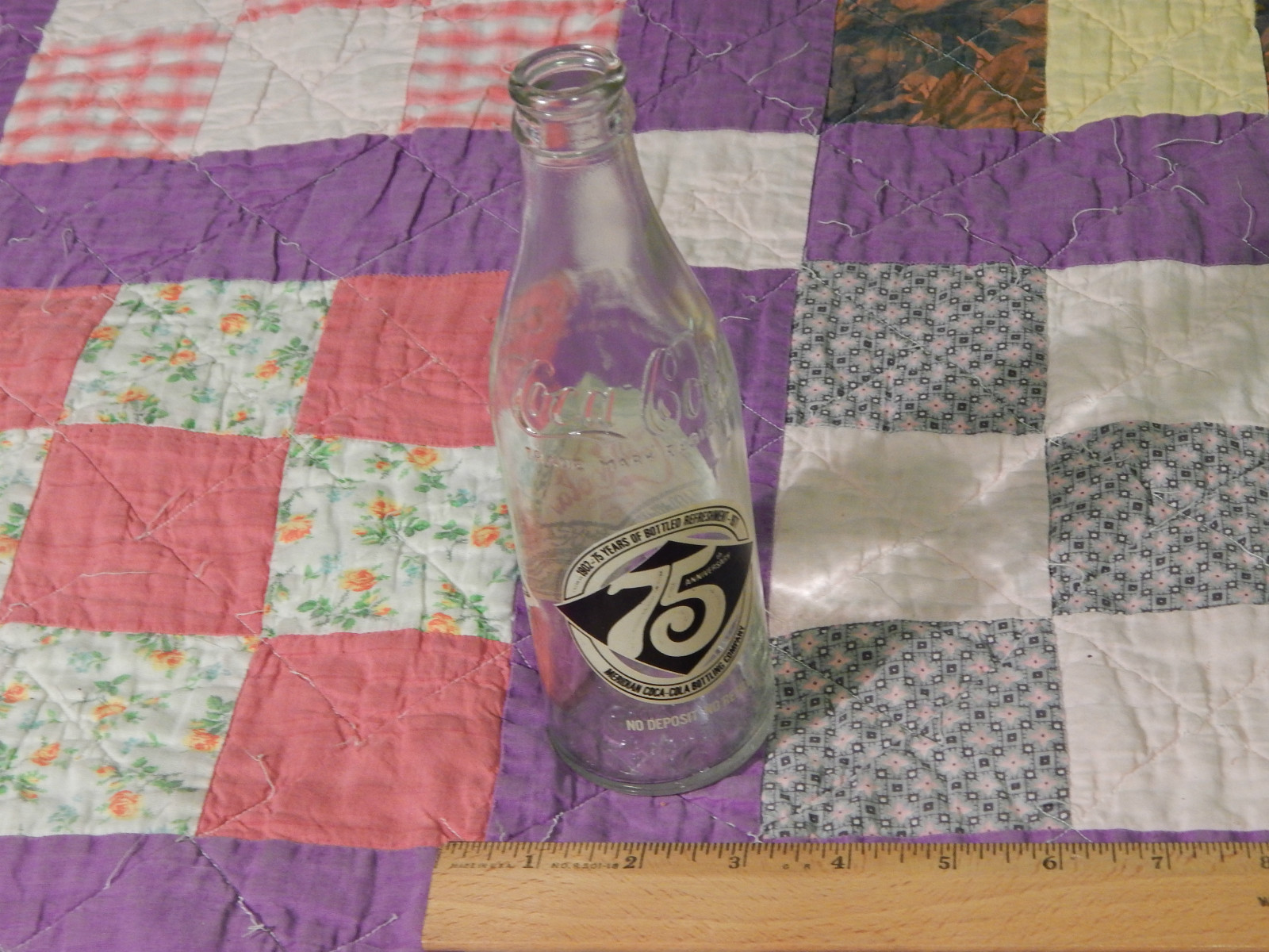 Coca-Cola (1902-1977) 75th Anniversary (GLASS BOTTLE) Meridian Co ...