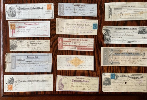 1800’s Thomaston Bank Cashiers Checks, Lot Of 14 Different Styles | eBay
